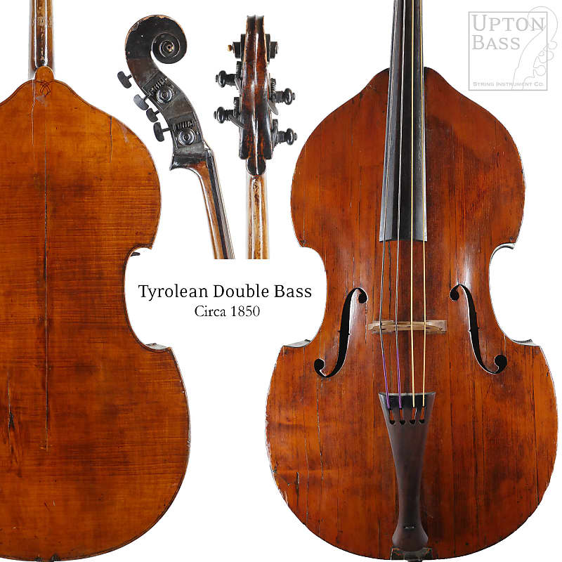 Tyrolean Double Bass, 5/8ths Size, circa 1850-60s | Reverb