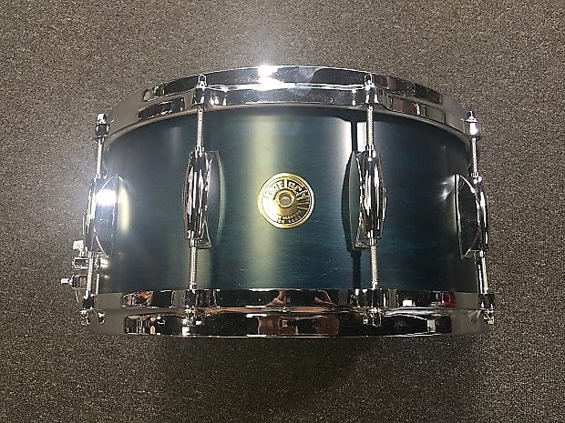 Gretsch Broadcaster 6.5x14 Snare Drum in Azure Blue Satin | Reverb