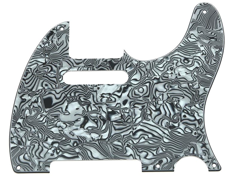 *NEW Black/White Abalone Telecaster PICKGUARD for Fender USA | Reverb