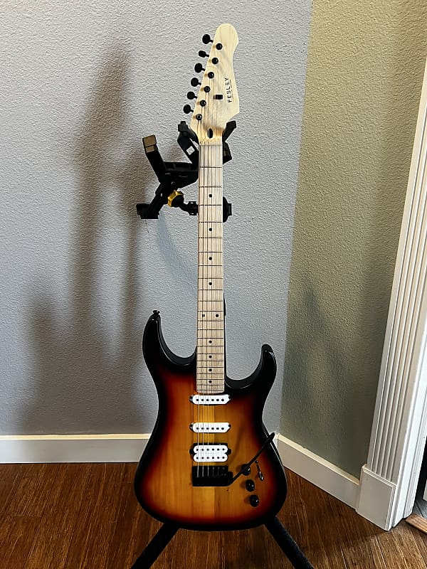 Fesley Deluxe Edition HSS Electric Guitar - Matte Sunburst | Reverb