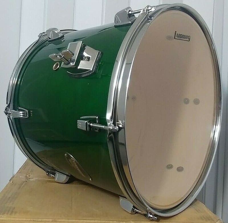 Ludwig "Rocker Elite" 14"x11" Mounted Tom, Transparent Green | Reverb