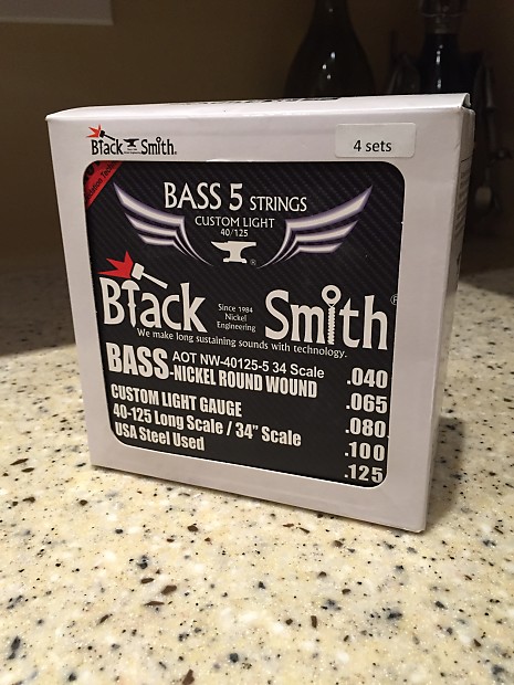 PRICED TO SELL! - 4 Sets Of 40-125 5-String BlackSmith | Reverb UK