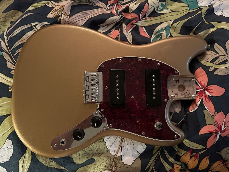 Fender Mustang 90 BODY ONLY - Firemist Gold | Reverb