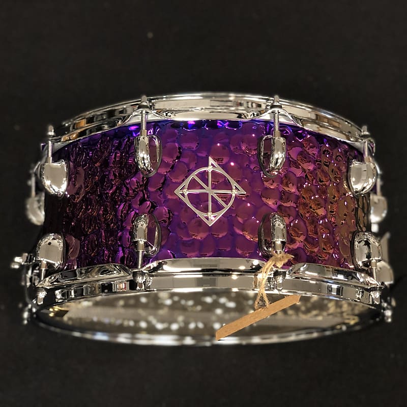 Dixon Cornerstone 14" x 6.5" Hammered Steel Titanium Snare | Reverb