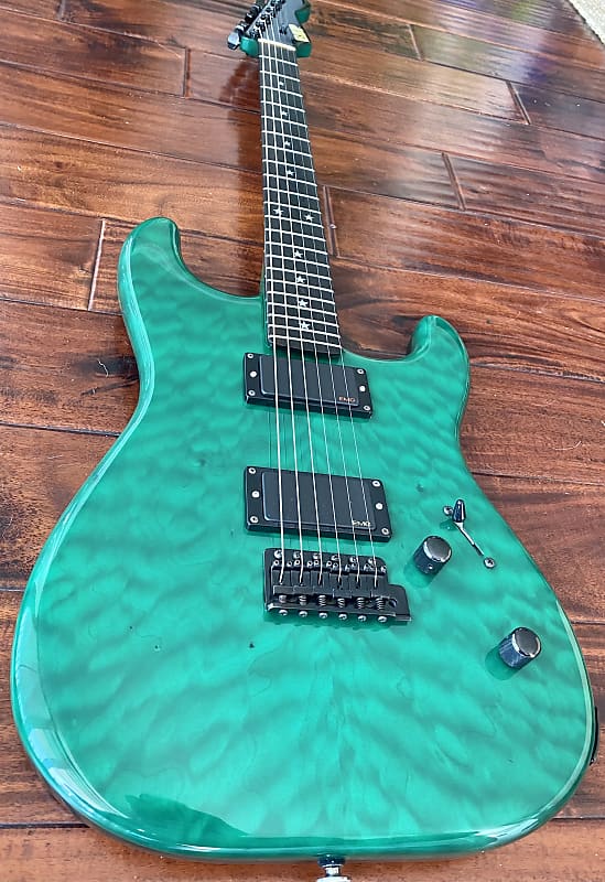 ESP Custom Shop Emerald Green Late 80's Super Strat - 5A | Reverb