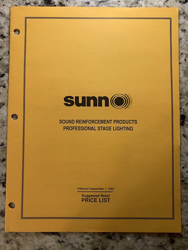 Sunn Sound Reinforcement Catalog 1991 Mixer Speakers etc | Reverb