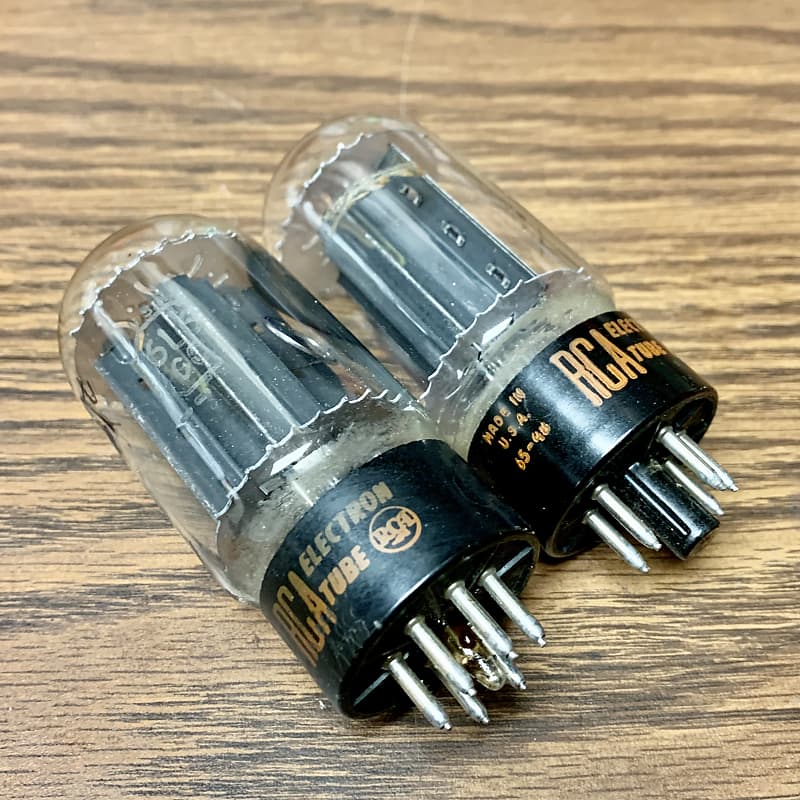 PAIR! -RCA 6L6-gc tubes c 1960’s Black plate original vintage | Reverb
