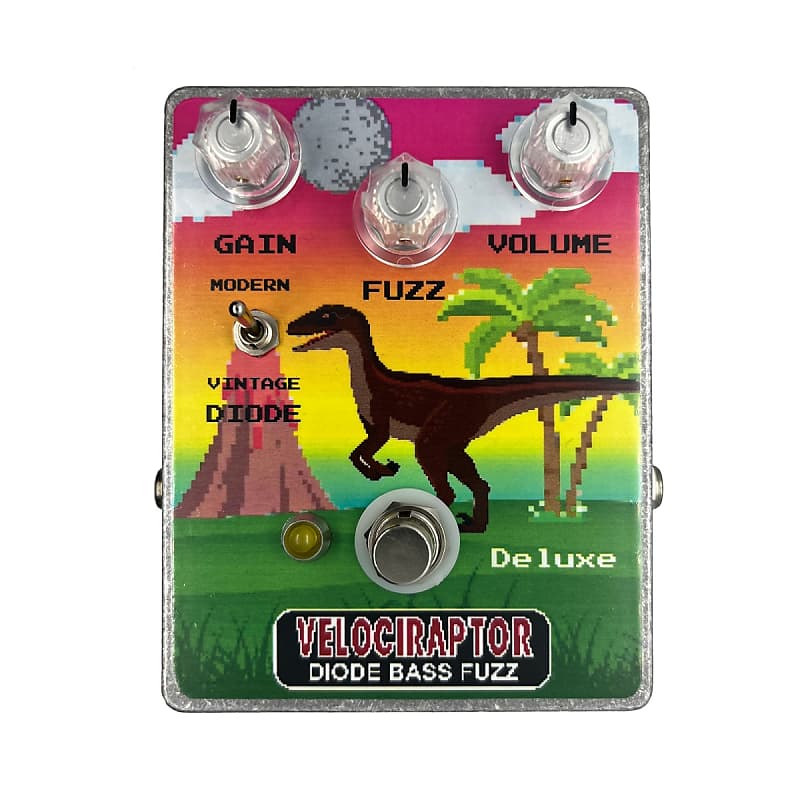 Deluxe Velociraptor Diode Bass Fuzz Pedal (8-Bit Video Game | Reverb