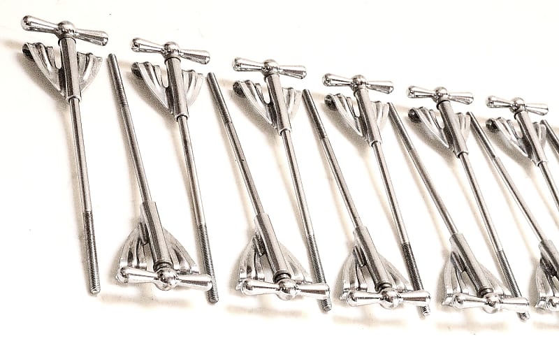 (10) Ludwig Tension Rods (T Rods) & Claws for Pioneer Club | Reverb