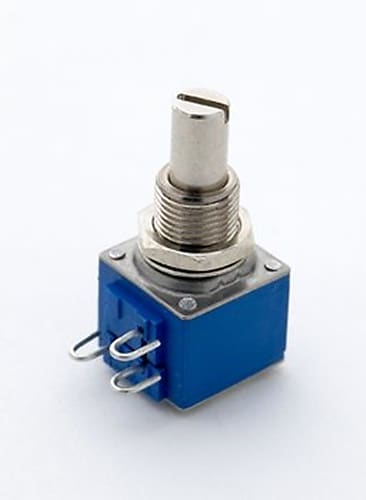 Bourns 500K Audio Taper Pot, Solid Shaft, Blue Housing | Reverb