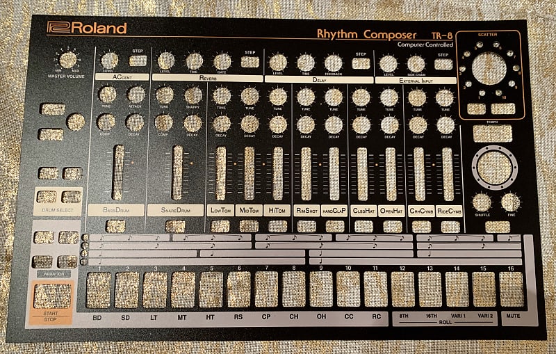 Roland TR-8 Skin, Custom 808 Style Overlay, Synth Graphics | Reverb