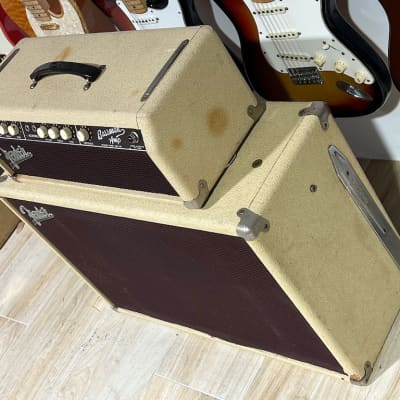 Fender Bassman Piggyback Amp 1962 - ultra rare in White Tolex | Reverb
