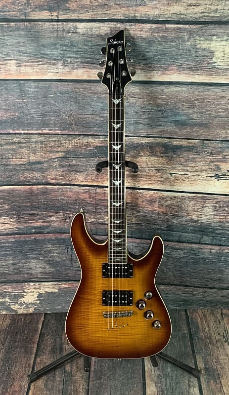 Used Schecter C-1 Plus with Hard Shell Case- Flamed | Reverb UK