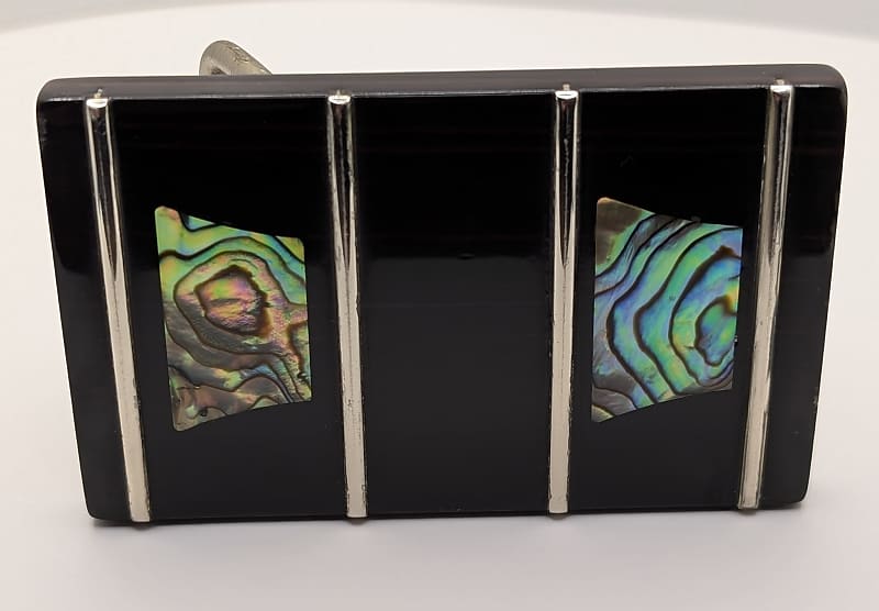 FretBuckle Belt Buckle - Ebony wood with Paua Abalone | Reverb