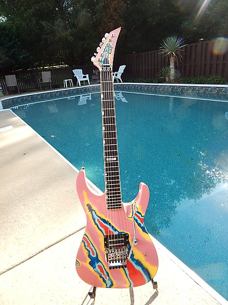 ESP M1-Custom 1987 Pink Gobstopper Vernon Reid Off | Reverb Australia