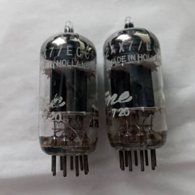 PAIR Amperex ECC83 12ax7 tubes Holland 1965 Silvertone | Reverb