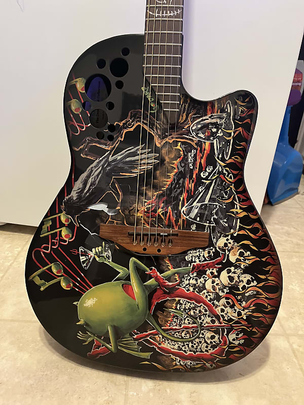 Ovation DJ Ashba BoneYard Signature Acoustic Ovation Guitar- | Reverb