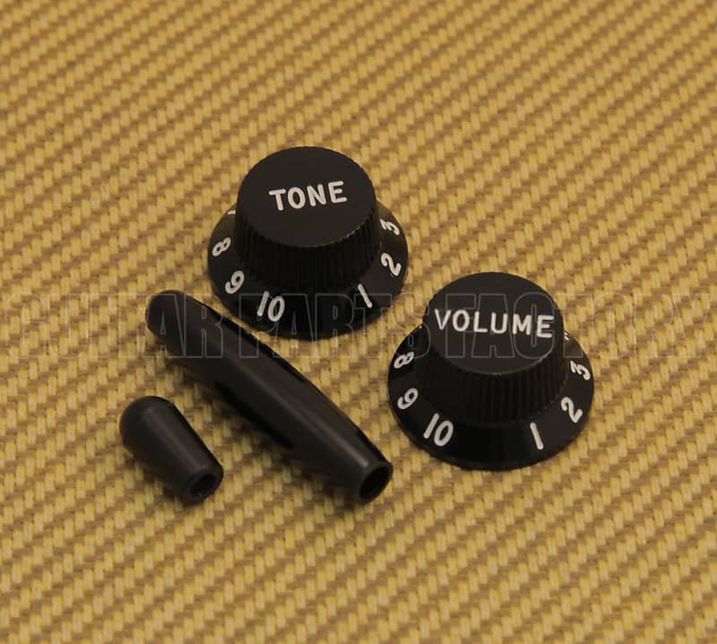 PK-FJ-B Fender Guitar Jazzmaster Knob Set Black T/V with | Reverb