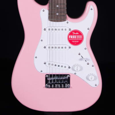 Squier Affinity Mini Stratocaster V2 Electric Guitar Pink w/ | Reverb