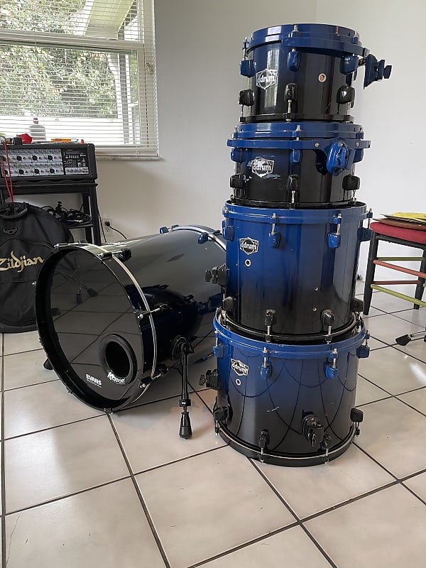 ddrum Dominion Maple Duo Fade 2010s - Blue to Black fade | Reverb