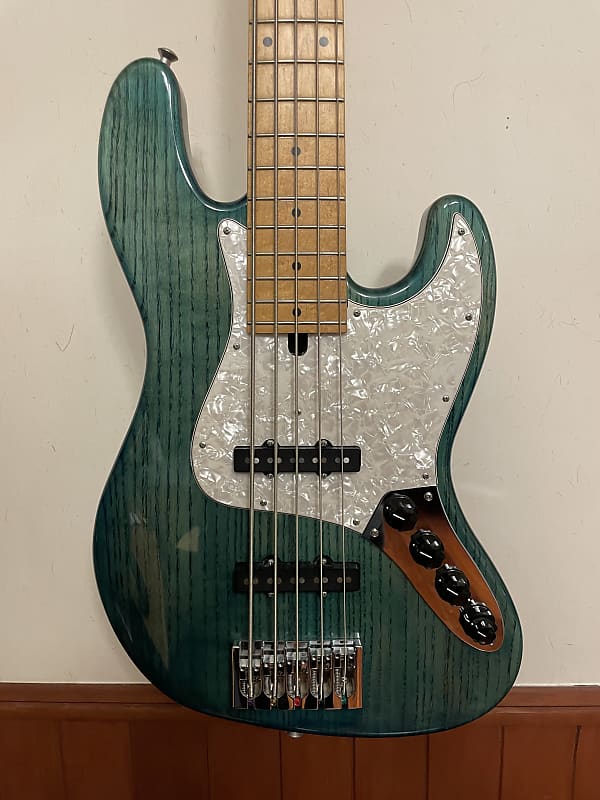 Mike Lull M5V Transparent Blue 34inch | Reverb