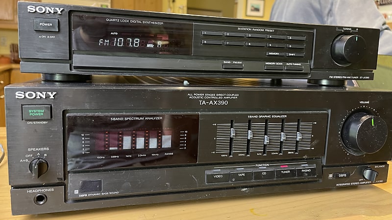 Sony TA-AX390 (Amp) & ST-JX390 (Tuner) | Reverb