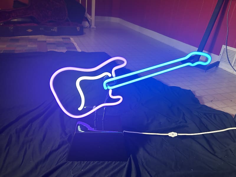 Fender Stratocaster Neon Light | Reverb