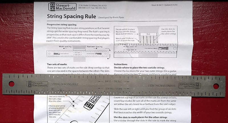 StewMac String Spacing Rule | Reverb