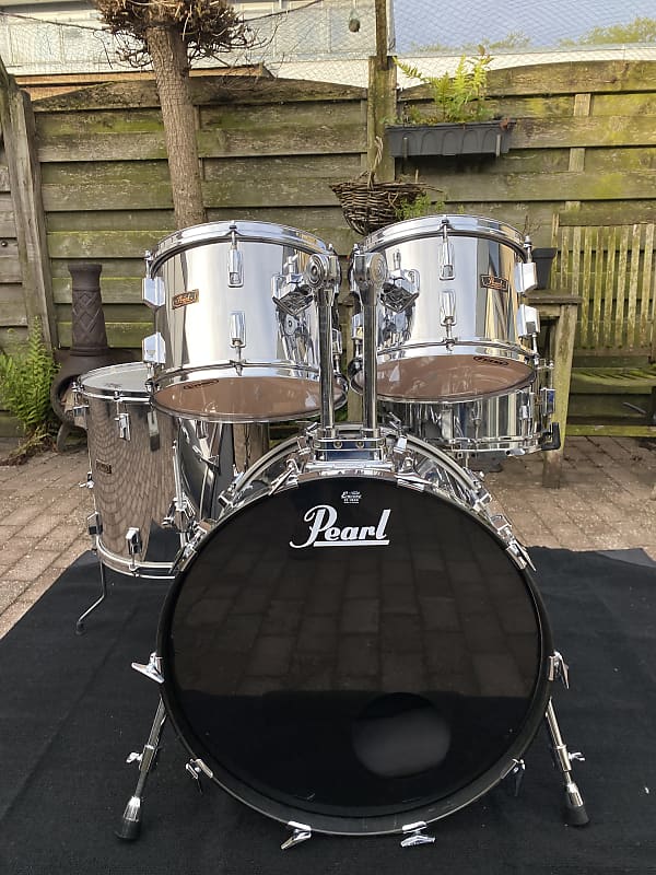 Pearl Maple shellset 22,12,13,16 plus snare 1978/79 - Chrome | Reverb