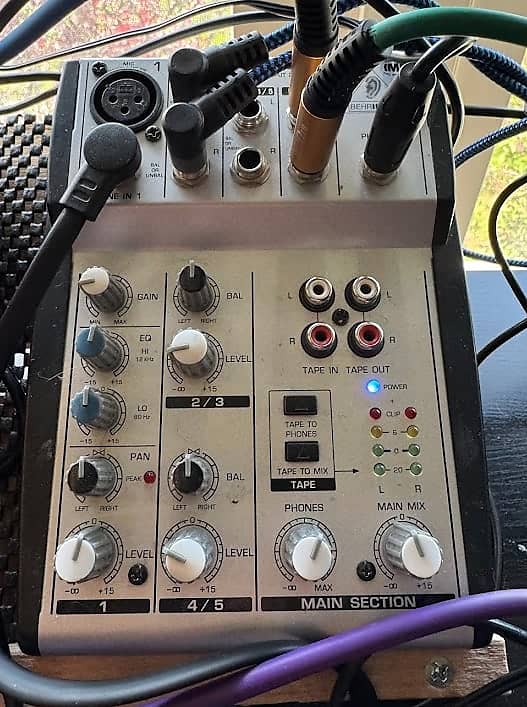 Behringer Euro Rack UB 502 5 Input 2 Bus Compact Mixer w/ | Reverb