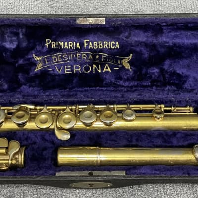 Extremely Rare Antique Gold Flute by L. Decidera Verona Italy | Reverb