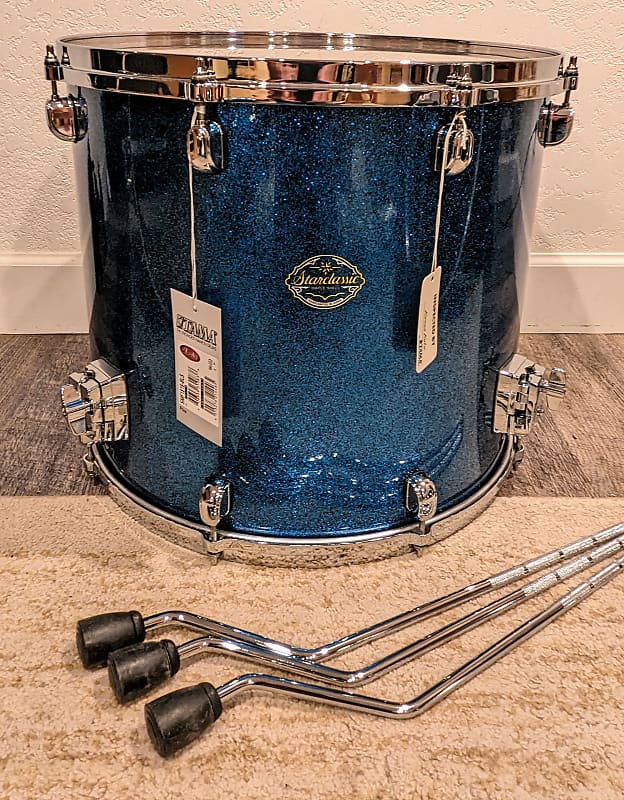 Tama Starclassic Maple 18" Floor Tom 2008 - Blue Sparkle | Reverb