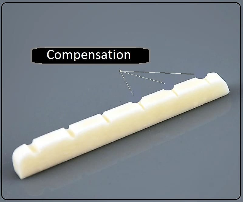 AxeMasters LEFTY COMPENSATED Bone Nut made for FENDER / | Reverb