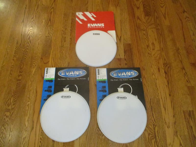 Evans (3) 14 Inch Coated Snare Drum Batter Heads, Genera HD & | Reverb