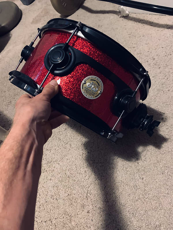 DW Short Stack Tom Candy Red ( Matte Black Hardware) | Reverb