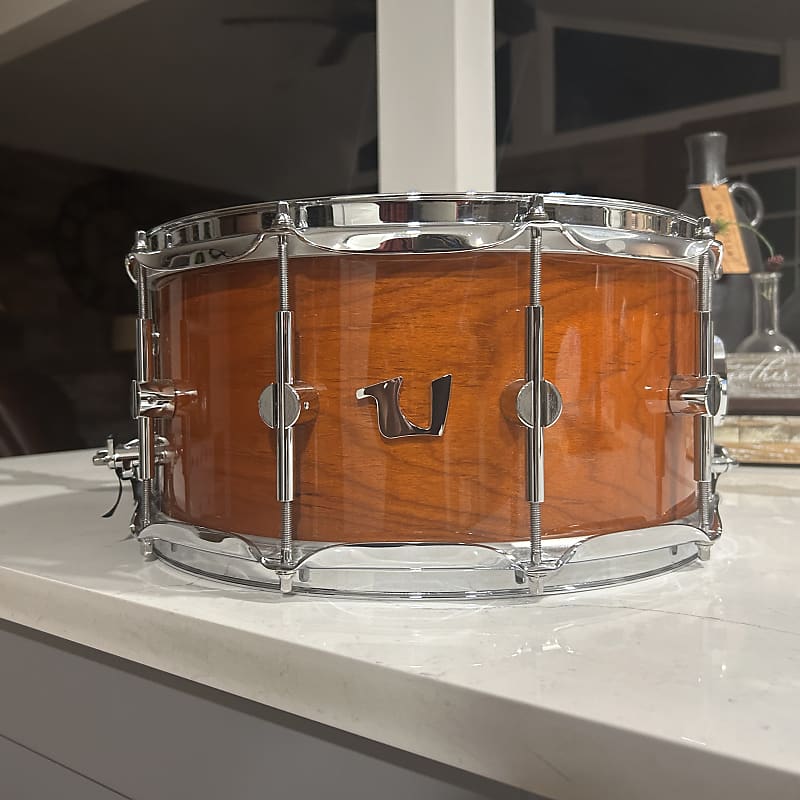 Unix Snare drum cherry steam bent serial 006 2017 - Cherry | Reverb