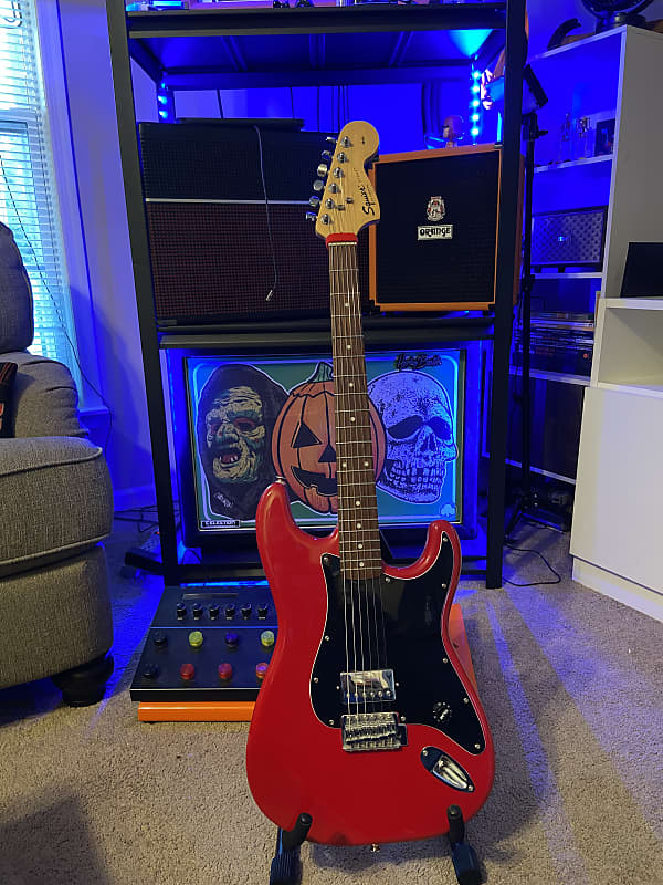 Squier Stratocaster Affinity - Hot Rod Red (Single Humbucker | Reverb