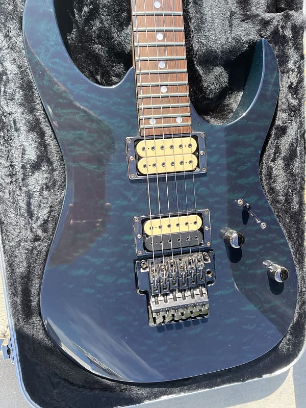 Ibanez RG520QS 1998 Transparent Blue | Reverb