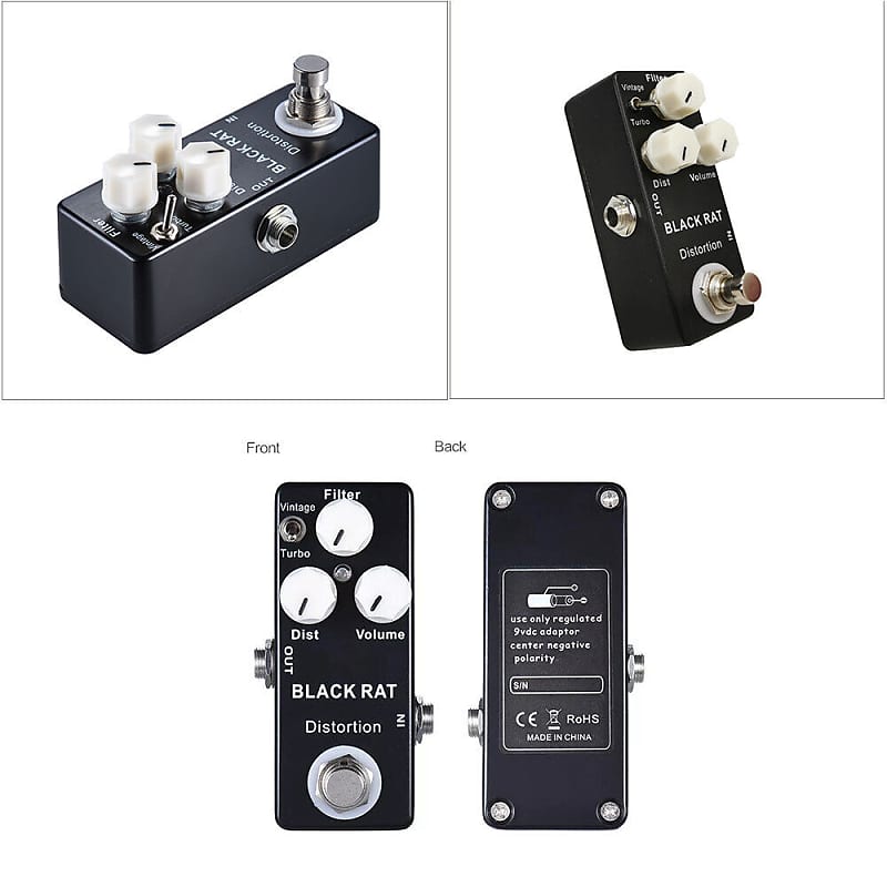 MOSKY BLACK RAT Distortion Guitar Effect Pedal Classic Rat | Reverb