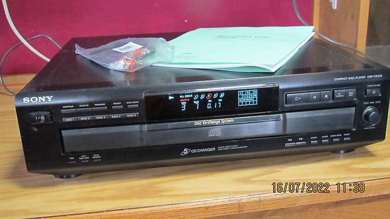 Sony Five Disc Changer Model CDP-CE235 W Manual w Optical Out | Reverb