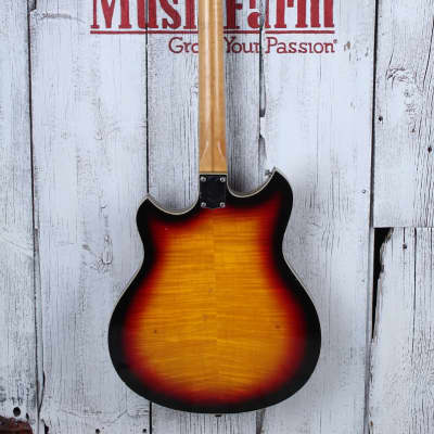 Kent Model 822 Vintage 1960s Hollow Body Electric Bass Guitar | Reverb