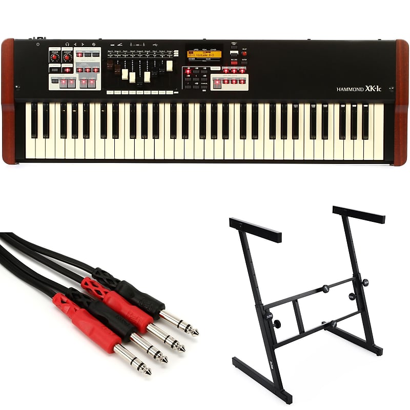Hammond XK-1c 61-Key Portable Organ Stand and Cable Bundle | Reverb