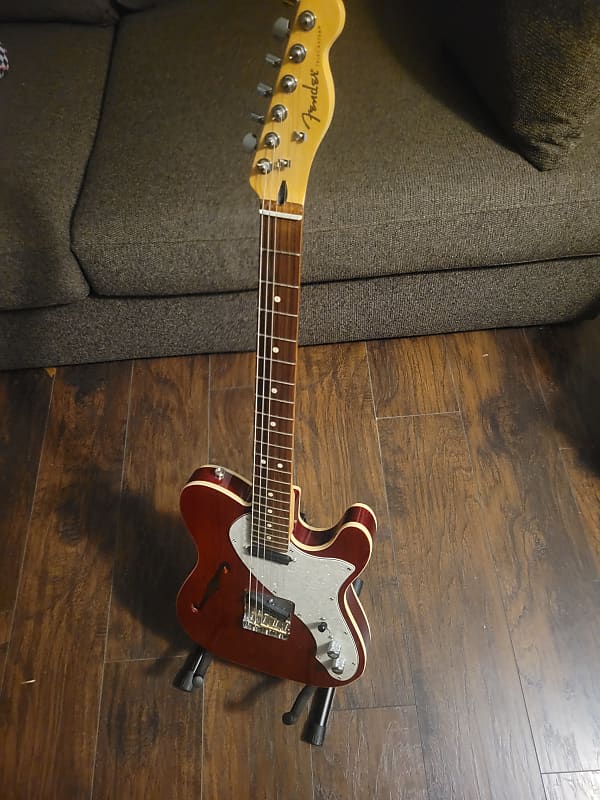 Fender Thinline Telecaster 2023 - Semi transparent Red | Reverb