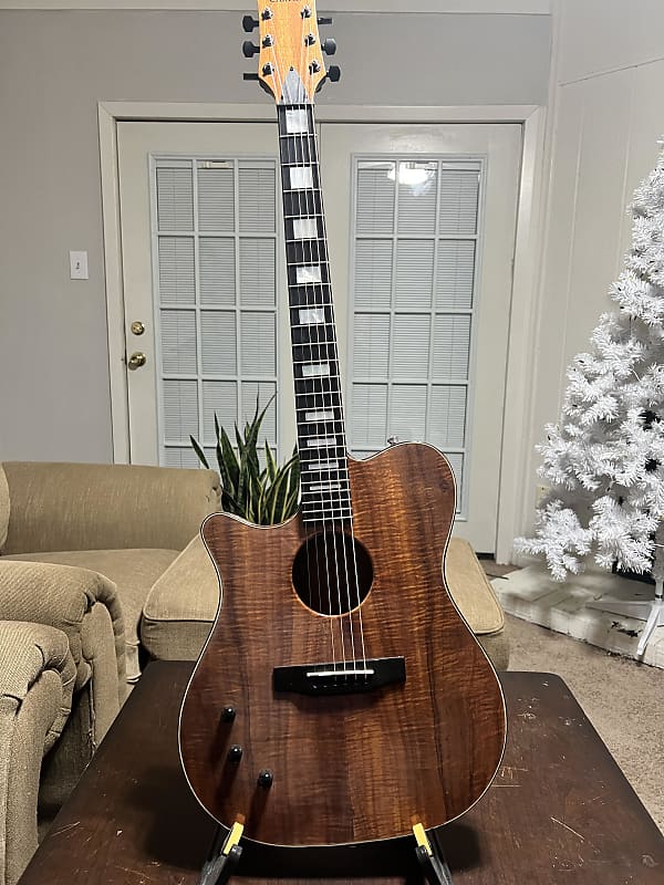 Carvin AC275 1990’s Flame Koa natural top - Left Handed | Reverb