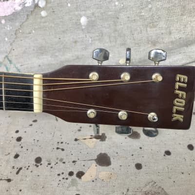 Vintage Elfolk EFG-350 (Acoustic Guitar w/Built in Amplifier | Reverb