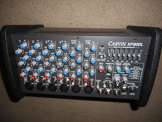 CARVIN-XP800L-Lightweight-Stereo-Powered-500W-8-Channel-Mixer | Reverb