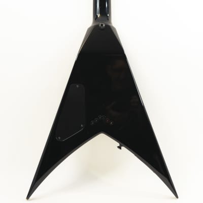 Jackson King V Black w/ Pearloid Sharkfin Inlays, String | Reverb