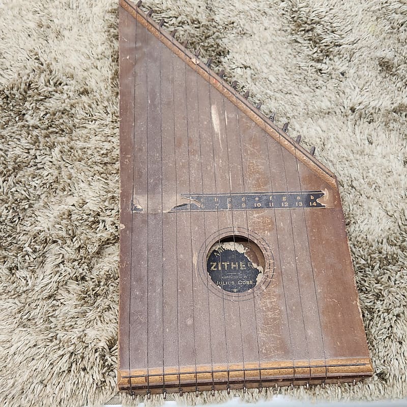 Zither 15 string by Julius Cobe as is wall hanger | Reverb