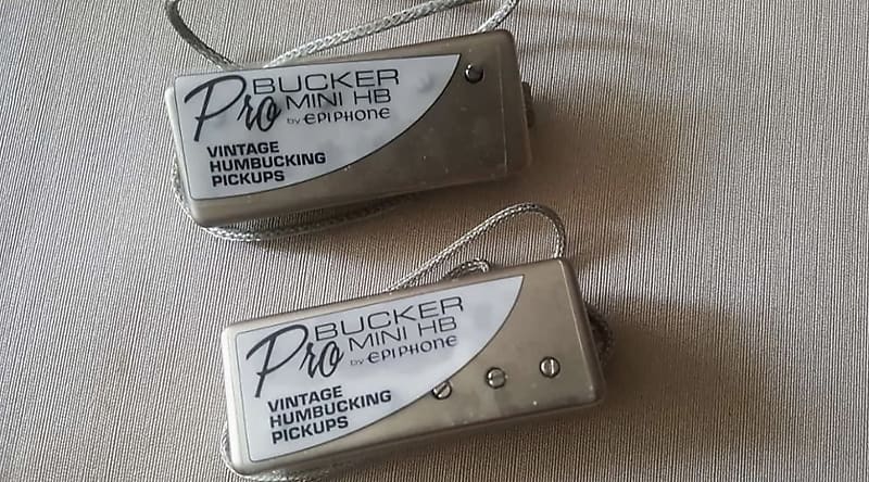 Epiphone Mini Humbuckers Pro Buckers Pickups Neck and Bridge | Reverb