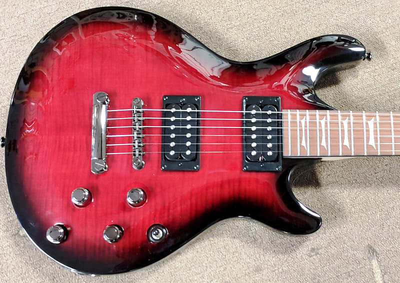 Dean Icon X Flame Top Electric Guitar, Trans Red, DMT | Reverb UK